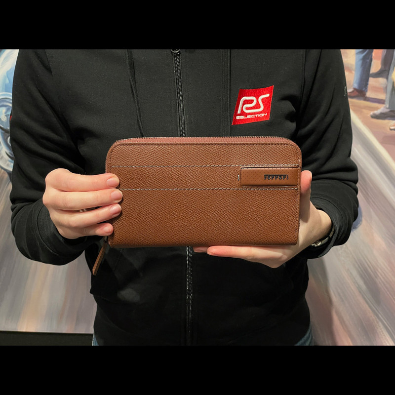 Ferrari Wallet / Purse Brown Leather Made in Italy 13056BRW0