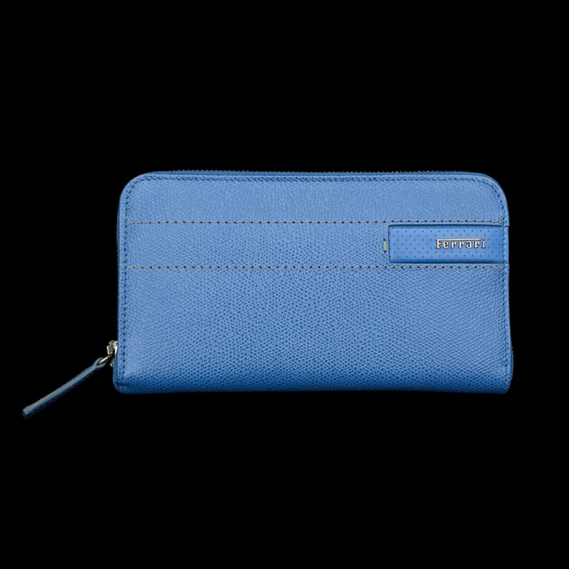 Ferrari Wallet / Purse Blue Leather Made in Italy 13056BLU0