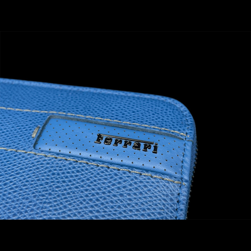Ferrari Wallet / Purse Blue Leather Made in Italy 13056BLU0