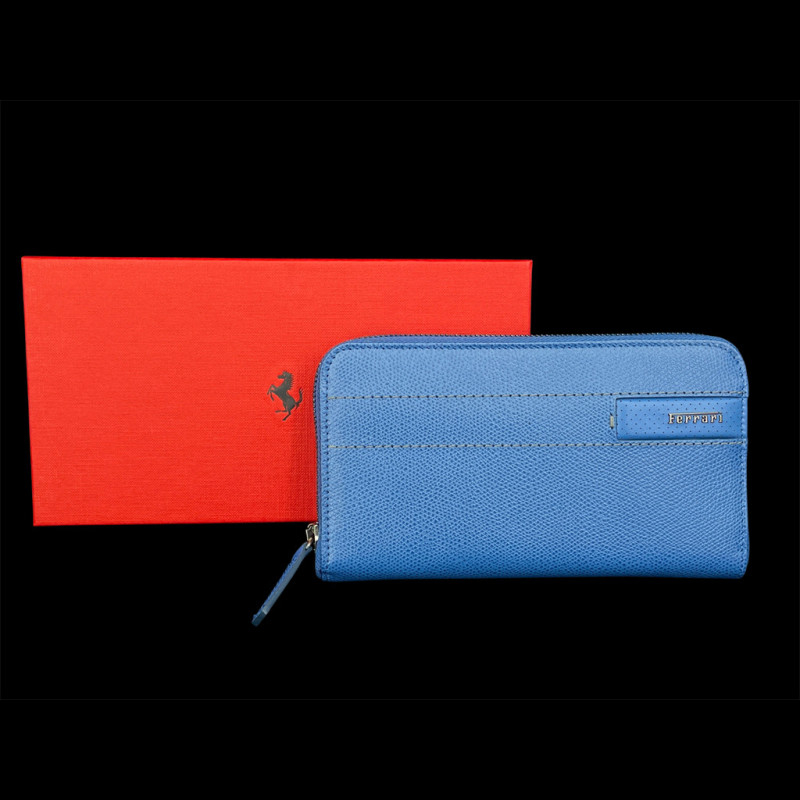 Ferrari Wallet / Purse Blue Leather Made in Italy 13056BLU0