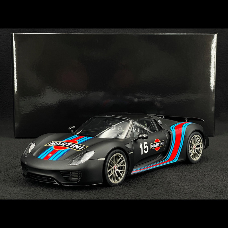 Porsche 918 Spyder n° 15 Pack Weissach Martini 2013 Noir Mat 1/18 ...