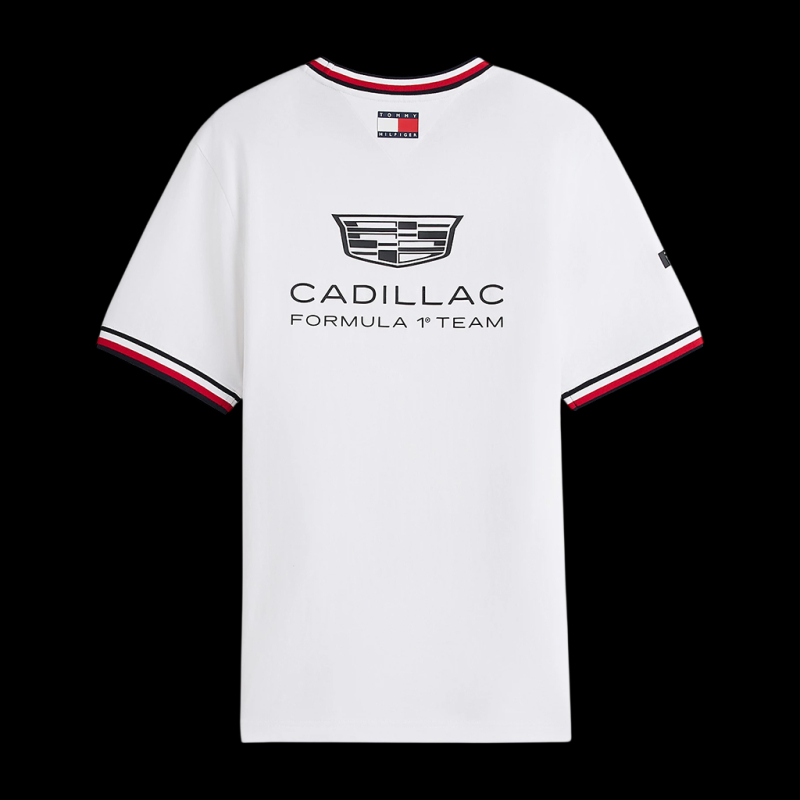 Cadillac T-Shirt F1 Team x Tommy Hilfiger with Tricolor Trim 2026 White ...