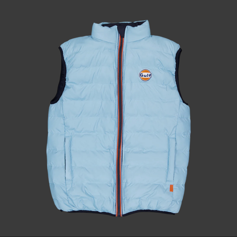 Gulf Jacket Reversible Quilted Sleeveless Matte Navy / Sky Blue ...
