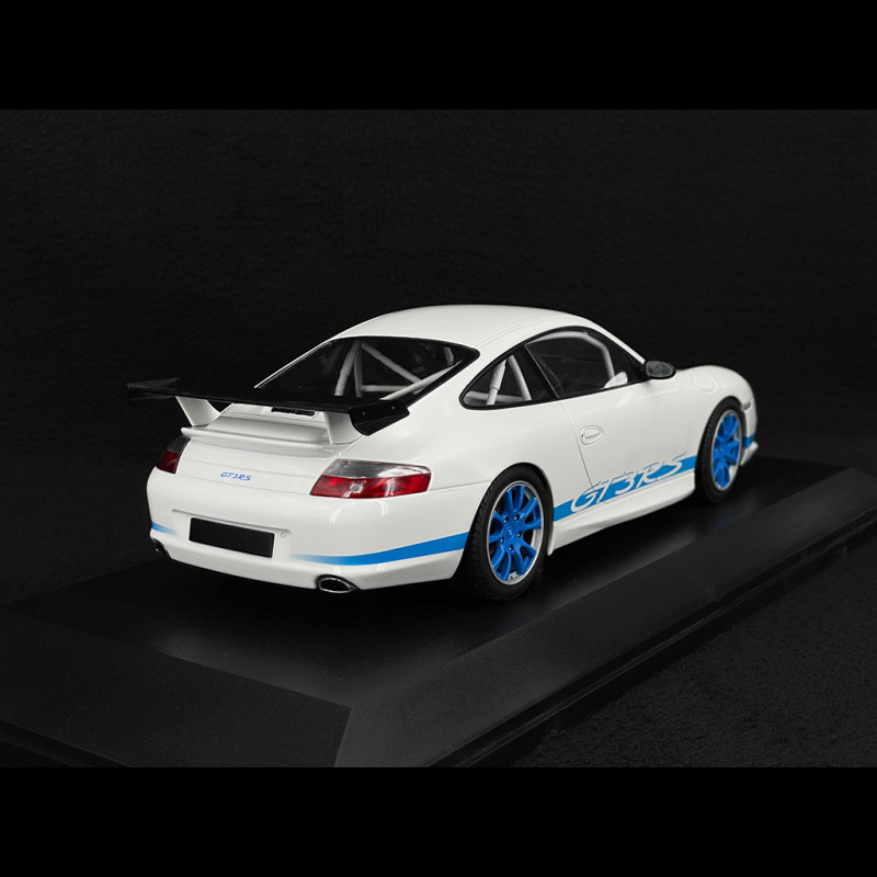 Porsche 911 GT3 RS Type 996 2002 Blanc / Bandes Bleues 1/18 Minichamps ...
