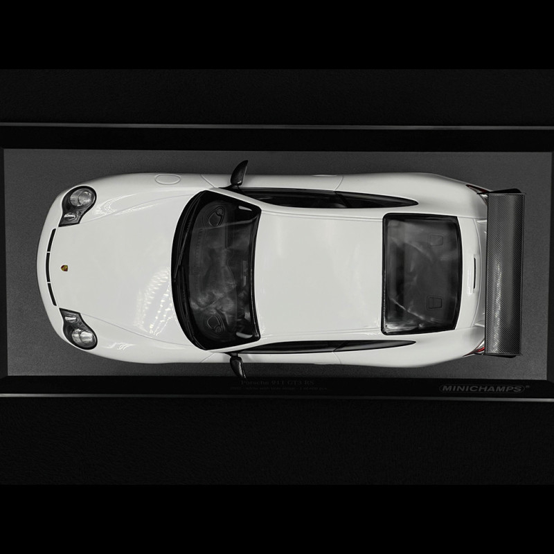Porsche 911 GT3 RS Type 996 2002 Blanc / Bandes Bleues 1/18 Minichamps ...