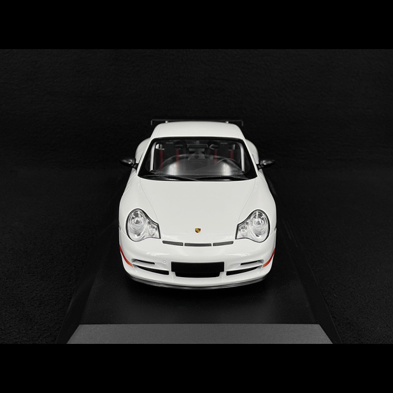Porsche 911 GT3 RS Type 996 2002 Blanc / Bandes Rouges 1/18 Minichamps ...