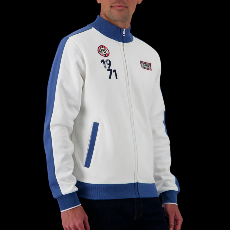 Steve McQueen Zip-Up Jacket Le Mans 1971 White / Blue SQ261SSM02-002 - Men