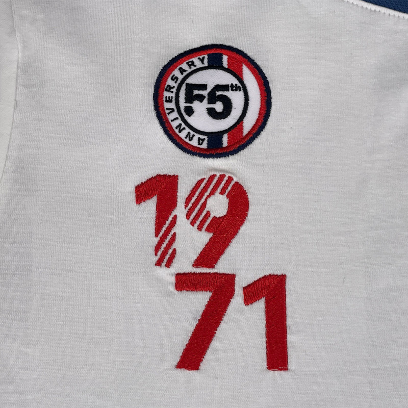 Steve McQueen T-Shirt Le Mans 1971 White / Blue SQ261TSM02-002 - Men