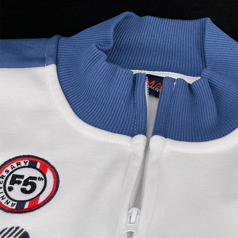 Steve McQueen Zip-Up Jacket Le Mans 1971 White / Blue SQ261SSM02-002 - Men