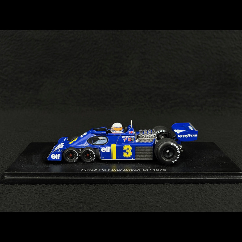 Jody Scheckter Tyrrell P34 n° 3 2ème GP Grande-Bretagne 1976 1/43 Spark ...