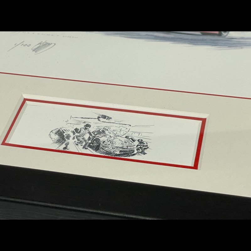 Porsche Frame 991 RSR GTE " Pink Pig " N° 92 1971 Black Wooden Frame ...