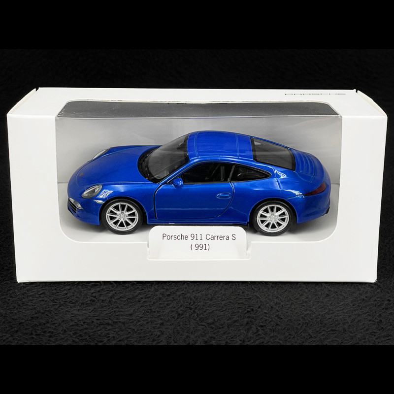Porsche 911 Carrera S Type 991 2011 Bleu Jouet à friction 1/38 Welly ...