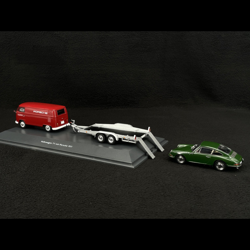 Volkswagen T1 Combi Porsche Renndienst with Trailer + Porsche 901 1963 ...
