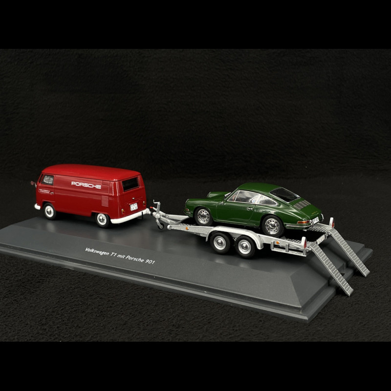 Volkswagen T1 Combi Porsche Renndienst with Trailer + Porsche 901 1963 ...