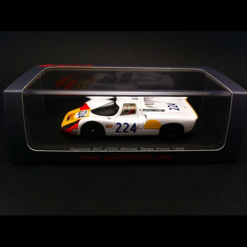 Porsche 907 Winner Targa Florio 1968 n° 224 1/43 Spark S4160
