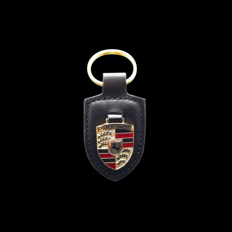 Porsche crest keyring black