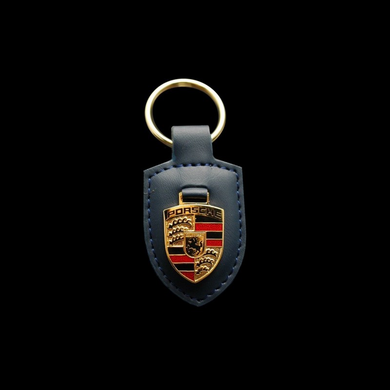Porsche crest keyring blue