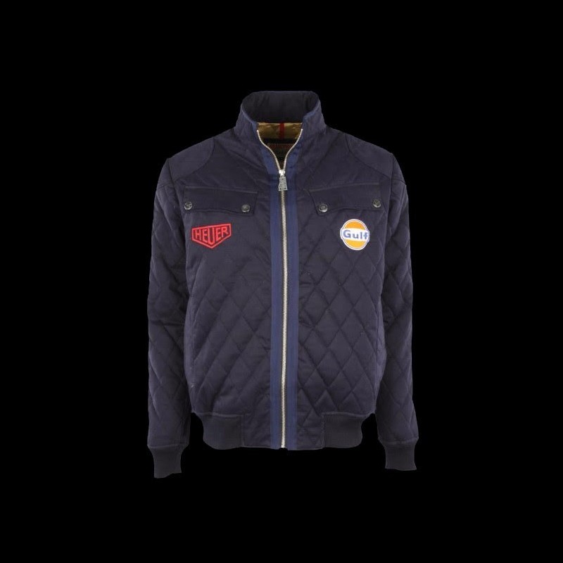 Gulf quilted jacket navy blue - men