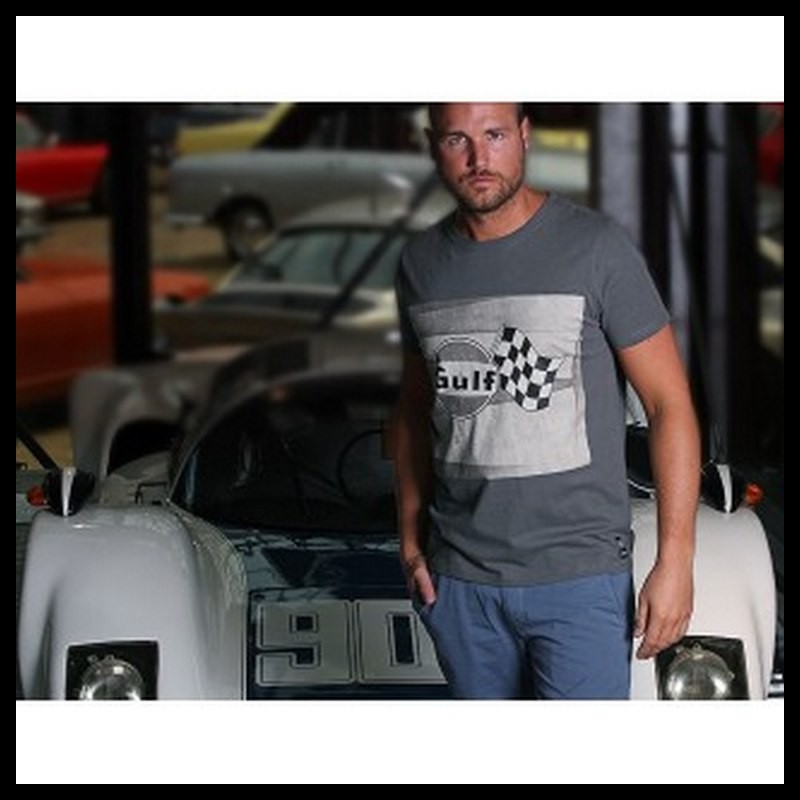 T-shirt Gulf Racing flag grey - Men