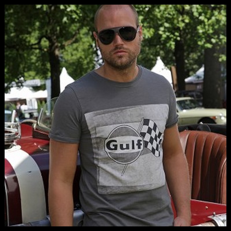 T-shirt Gulf Racing flag grey - Men