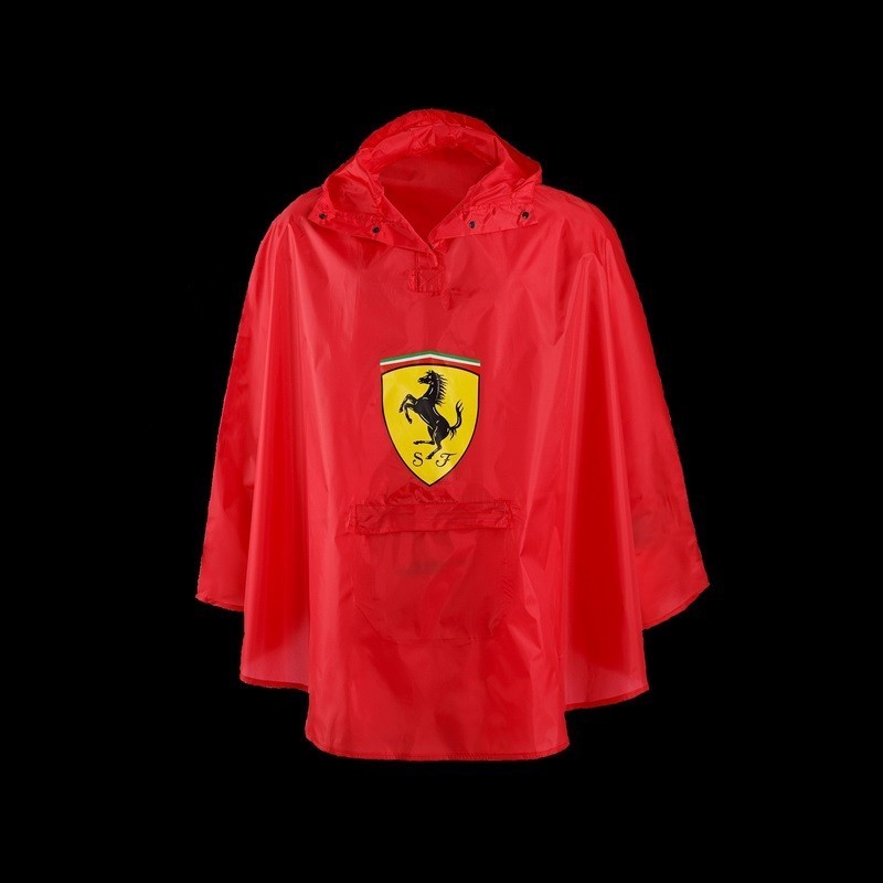 Poncho raincoat Ferrari red