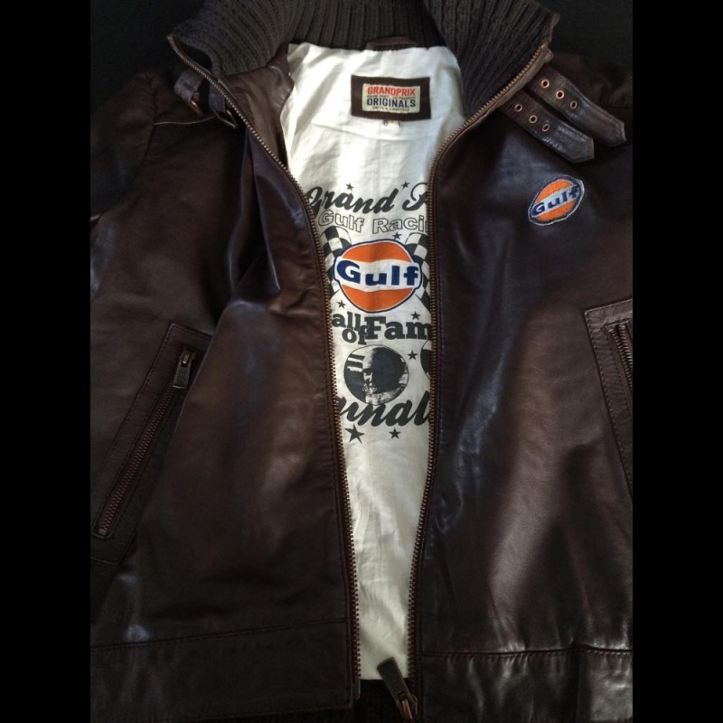 Gulf leather jacket brown - Men