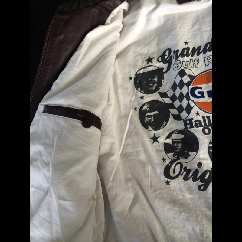 Gulf leather jacket brown - Men