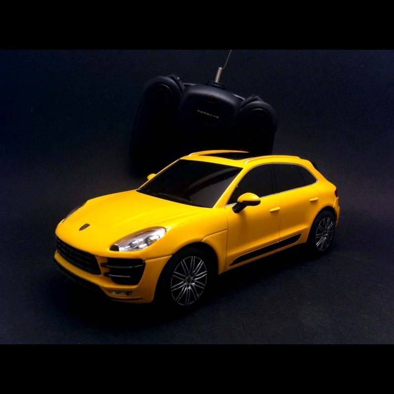 Porsche Macan Turbo yellow RC Car 27MHz 1/24