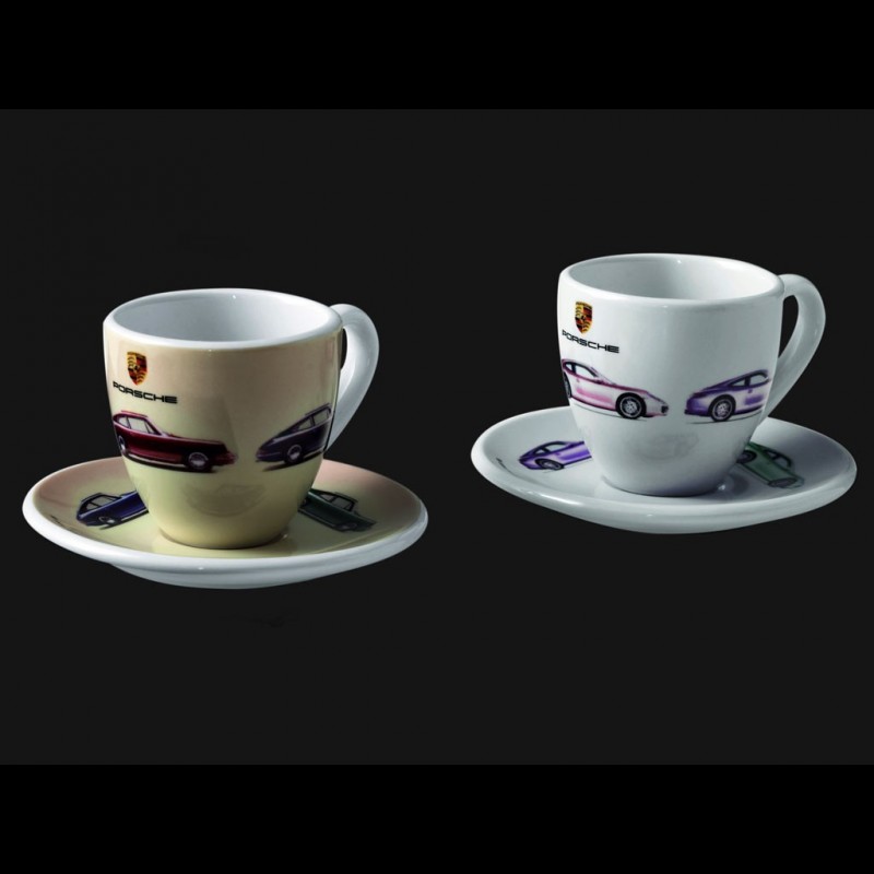Set of 2 expresso cups " 50 years Porsche 911
