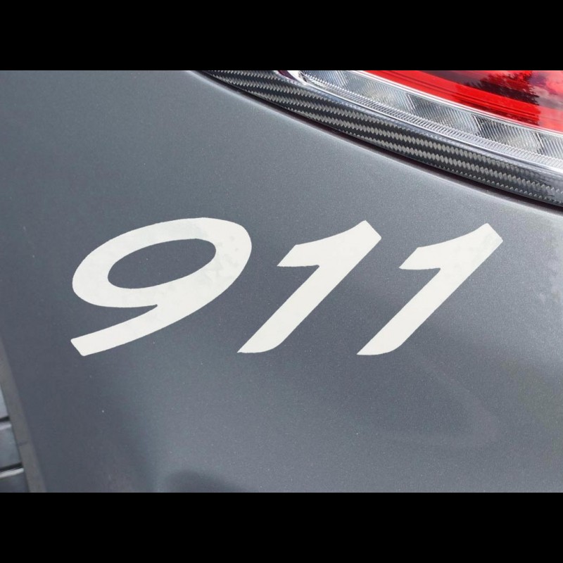 911 letters sticker transfer white 7.7 x 2.7 cm