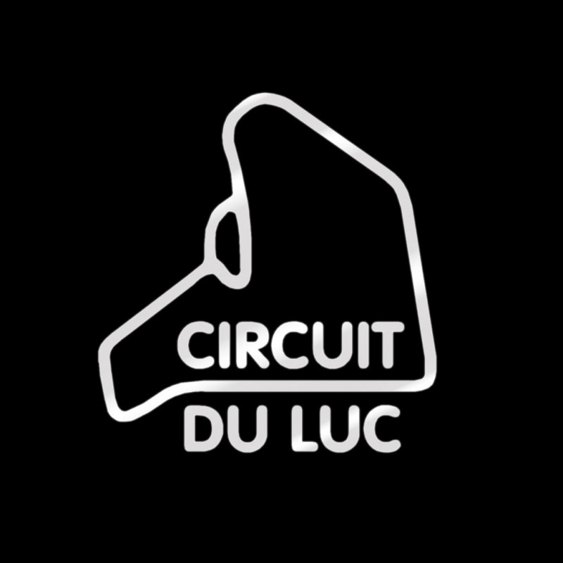Sticker Le Luc race track silver outline no background