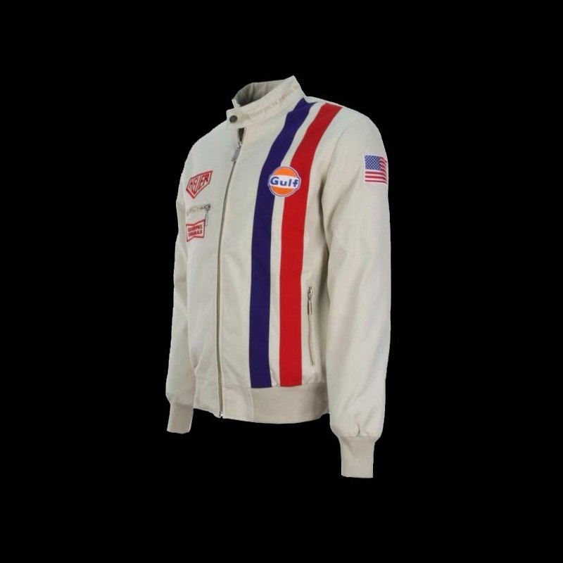 Veste Gulf Steve McQueen Le Mans coton beige - homme