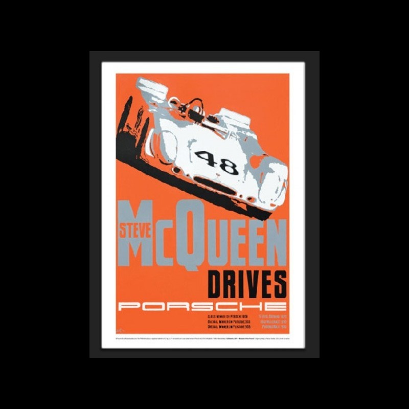 Steve McQueen Porsche Sebring reproduction d'un poster original de ...