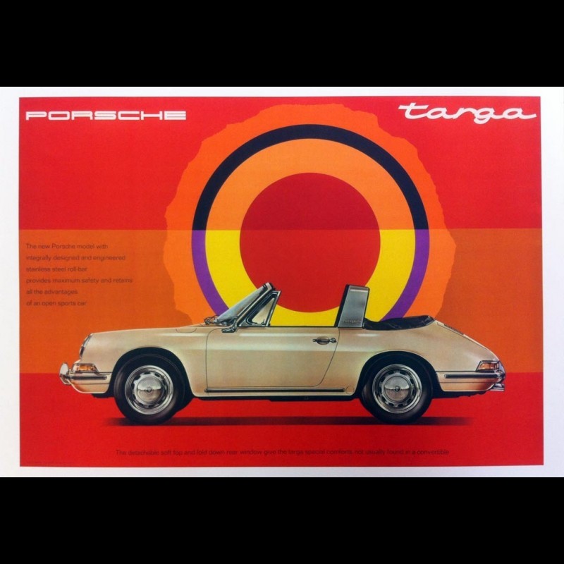 Porsche Poster 911 Targa 1967 The new Porsche model