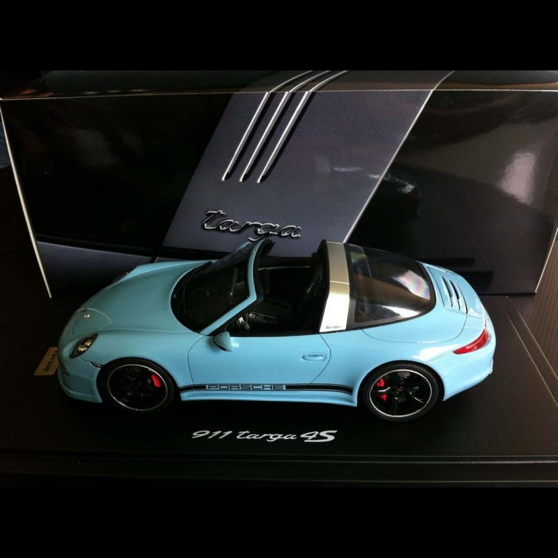 Porsche 911 type 991 Targa 4S gulf blue 1/18 Spark WAX02100010
