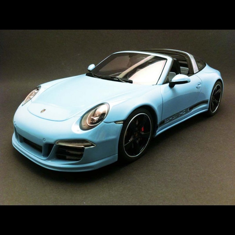 Porsche 911 type 991 Targa 4S gulf blue 1/18 Spark WAX02100010