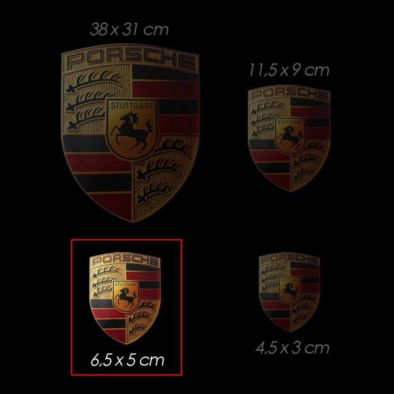 Set de 2 autocollants Porsche 6.5 x 5 cm