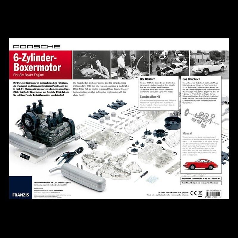 Porsche 911 Motor flat 6 boxermotor spur 1/4 MAP09028016