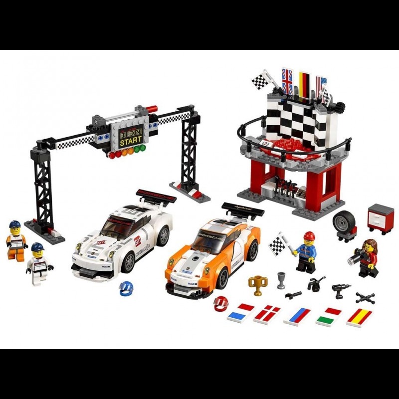 Lego Duo Porsche 911 GT finish line Lego 75912