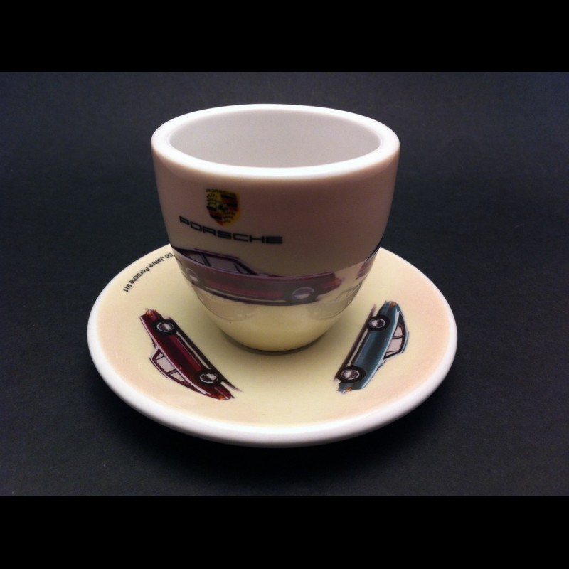 Set of 2 expresso cups " 50 years Porsche 911