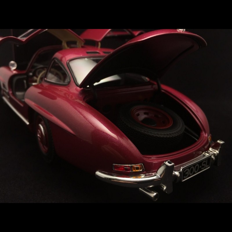 Mercedes 300 SL gullwing doors 1954 strawberry red 1/18 Minichamps ...