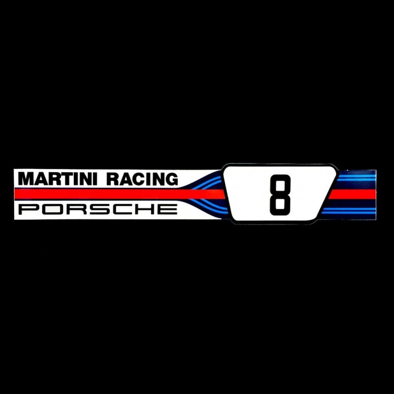Sticker Porsche Martini Racing number 8 size 16 x 2.8 cm