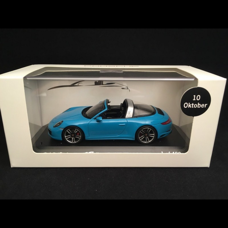 Porsche 911 type 991 Targa 4S Miami blue 1/43 Spark MAP02021016