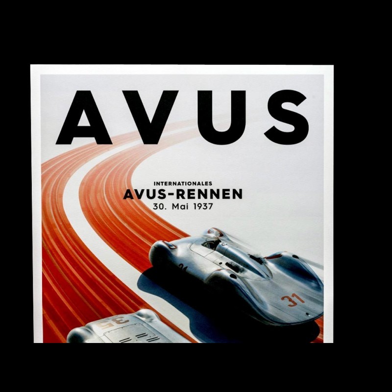 Porsche Poster Silver Arrows Avus Rennen 1937