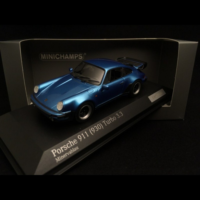 Porsche 911 type 930 Turbo 3.3 Minerva blue 1/43 Minichamps CA04316036
