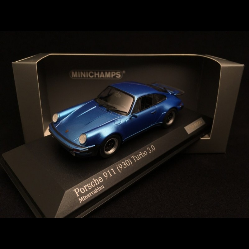 Porsche 911 type 930 Turbo 3.0 Minerva blue 1/43 Minichamps CA04316030