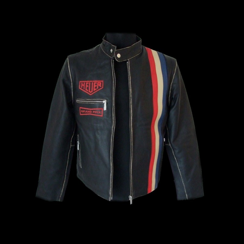 Gulf Jacket black leather vintage racing - men
