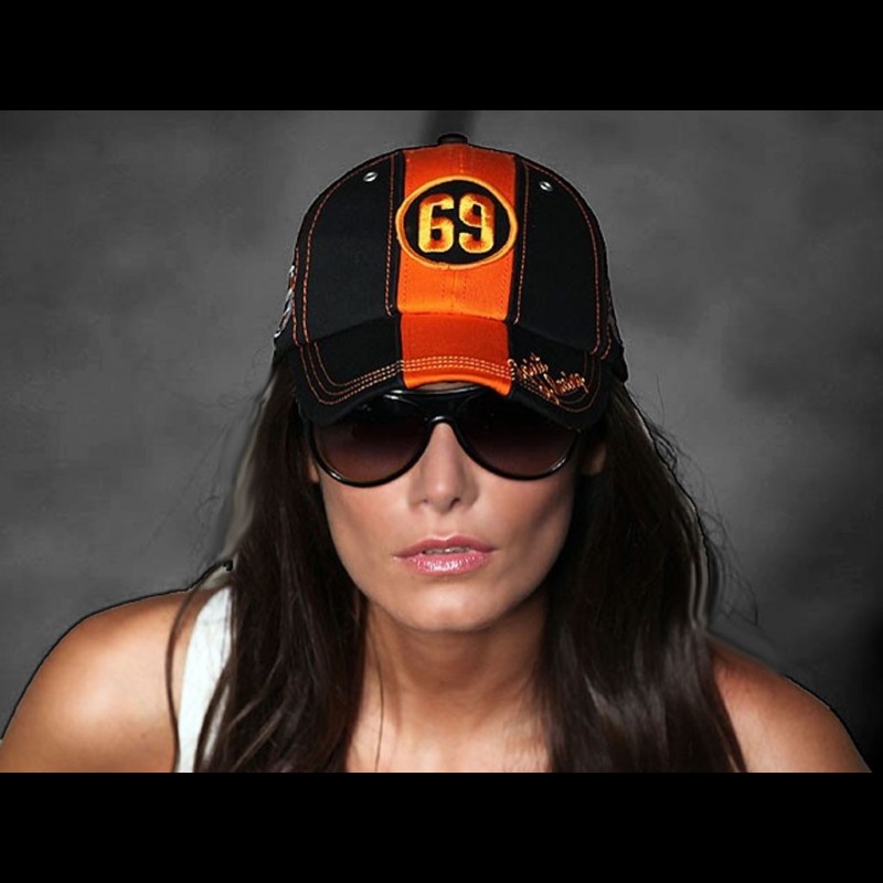 Gulf Cap Vintage 69 Lucky Number black / orange