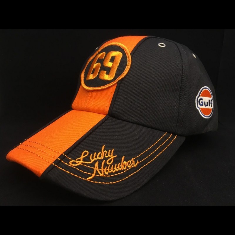 Gulf Cap Vintage 69 Lucky Number black / orange