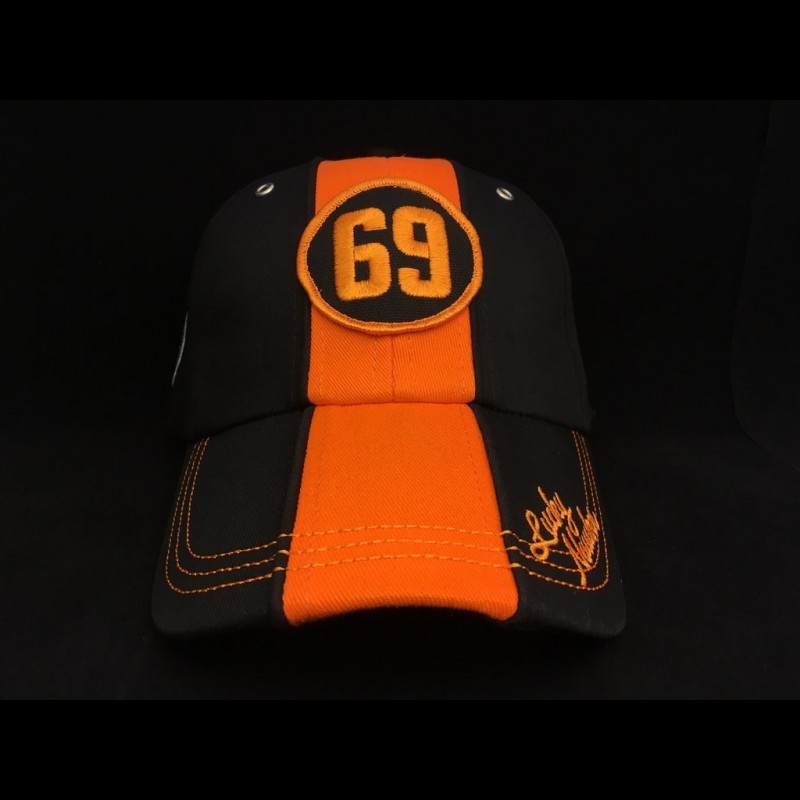 Gulf Kappe Vintage 69 Lucky Number schwarz / orange